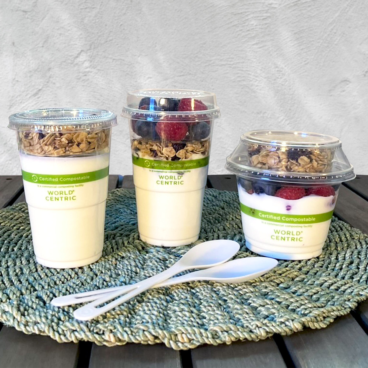 Compostable Portion Cups, Parfaits and Lids | Green Pond Packaging