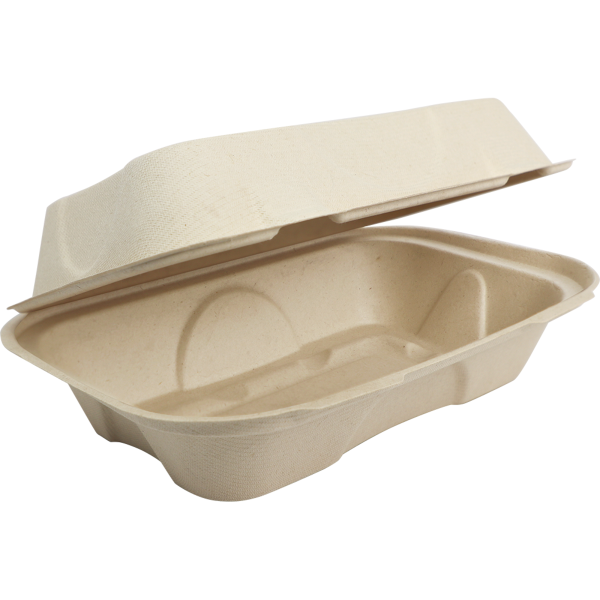 World Centric 9"x6"x3" Compostable Fiber Clamshell Hoagie Box - 500 ...